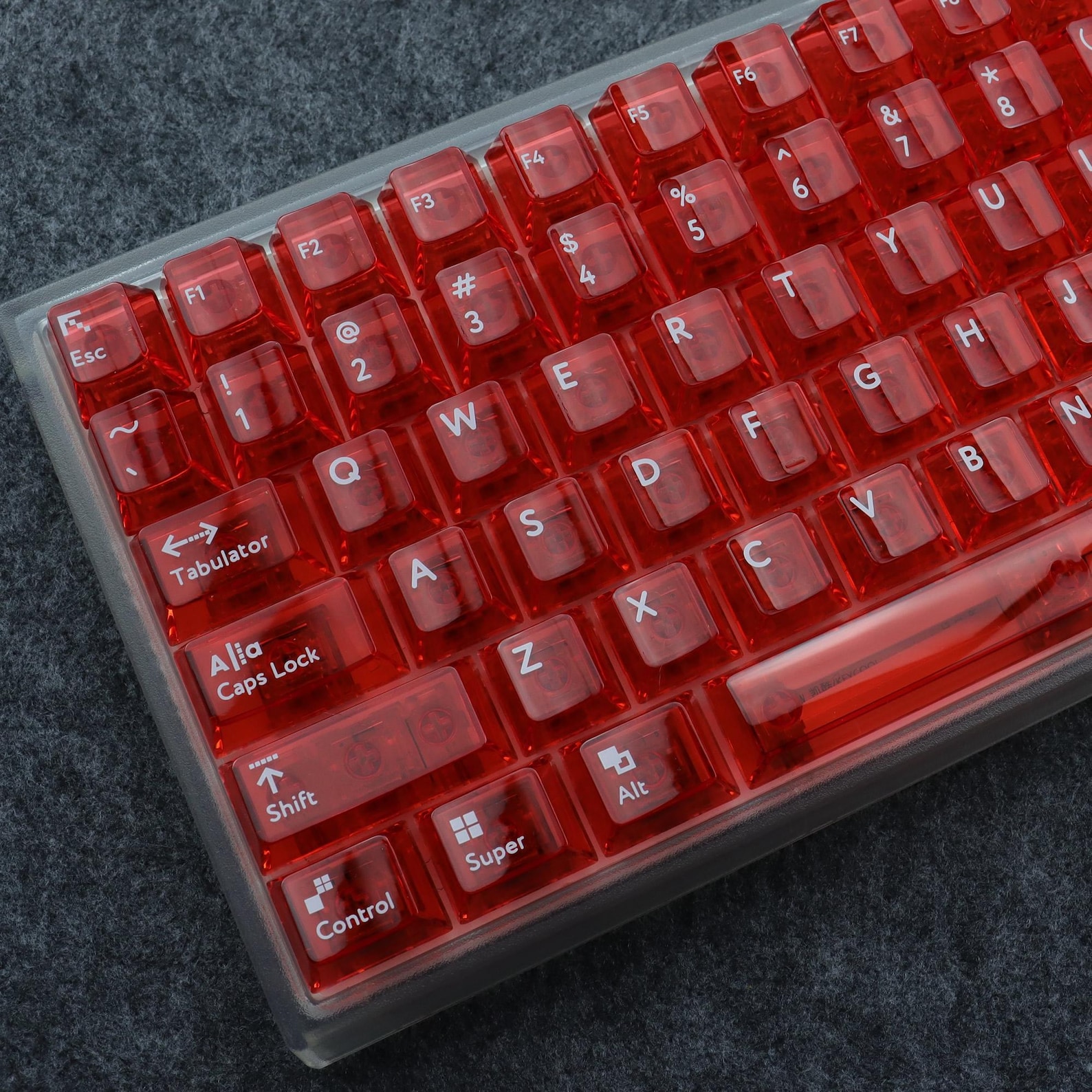 Red Clear PC Keycap Set: Backlit Cherry Profile, 113 Keys - Etsy