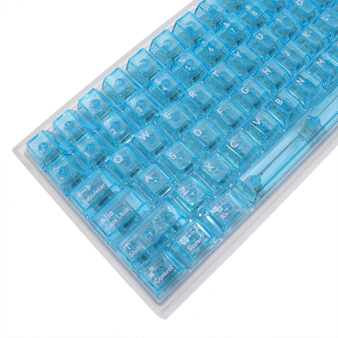 Blue Clear Keycaps Transparent Keycaps Backlit Keycaps Cherry Keycaps ...