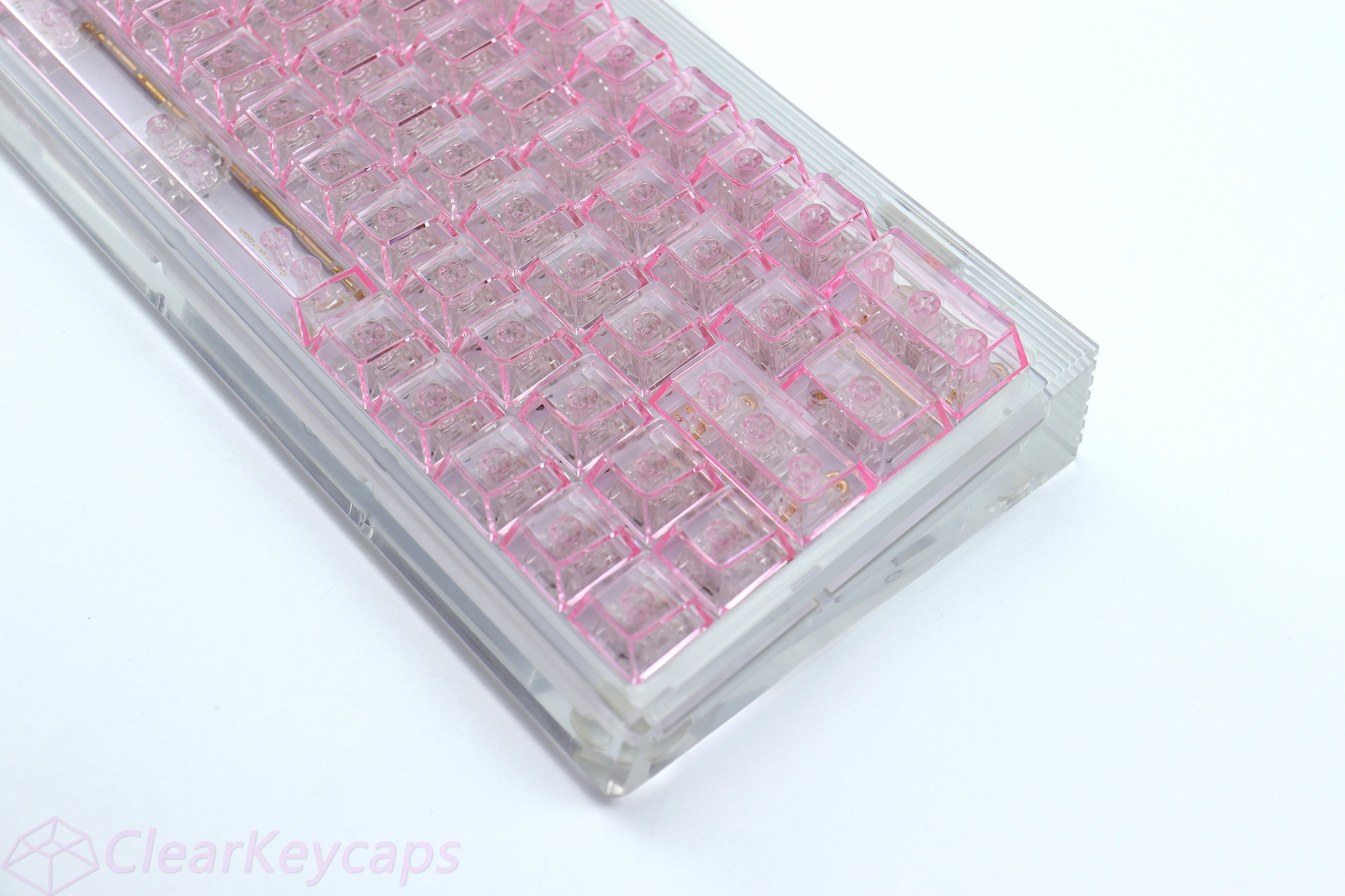 Pink Clear Keycaps Transparent Keycaps Blank Keycap Set - Etsy
