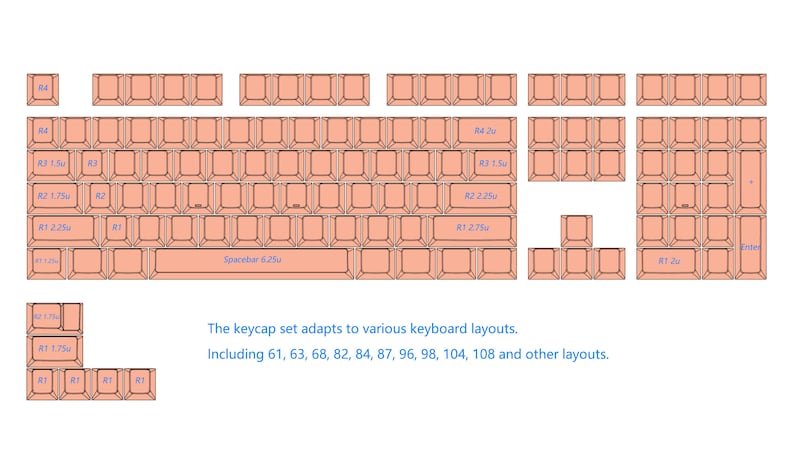 Clear Keycaps Neon Orange Keycaps Transparent Keycaps Custom - Etsy
