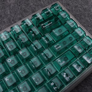 Dark Green Clear Keycaps Transparent Keycaps Backlit Keycaps Cherry ...