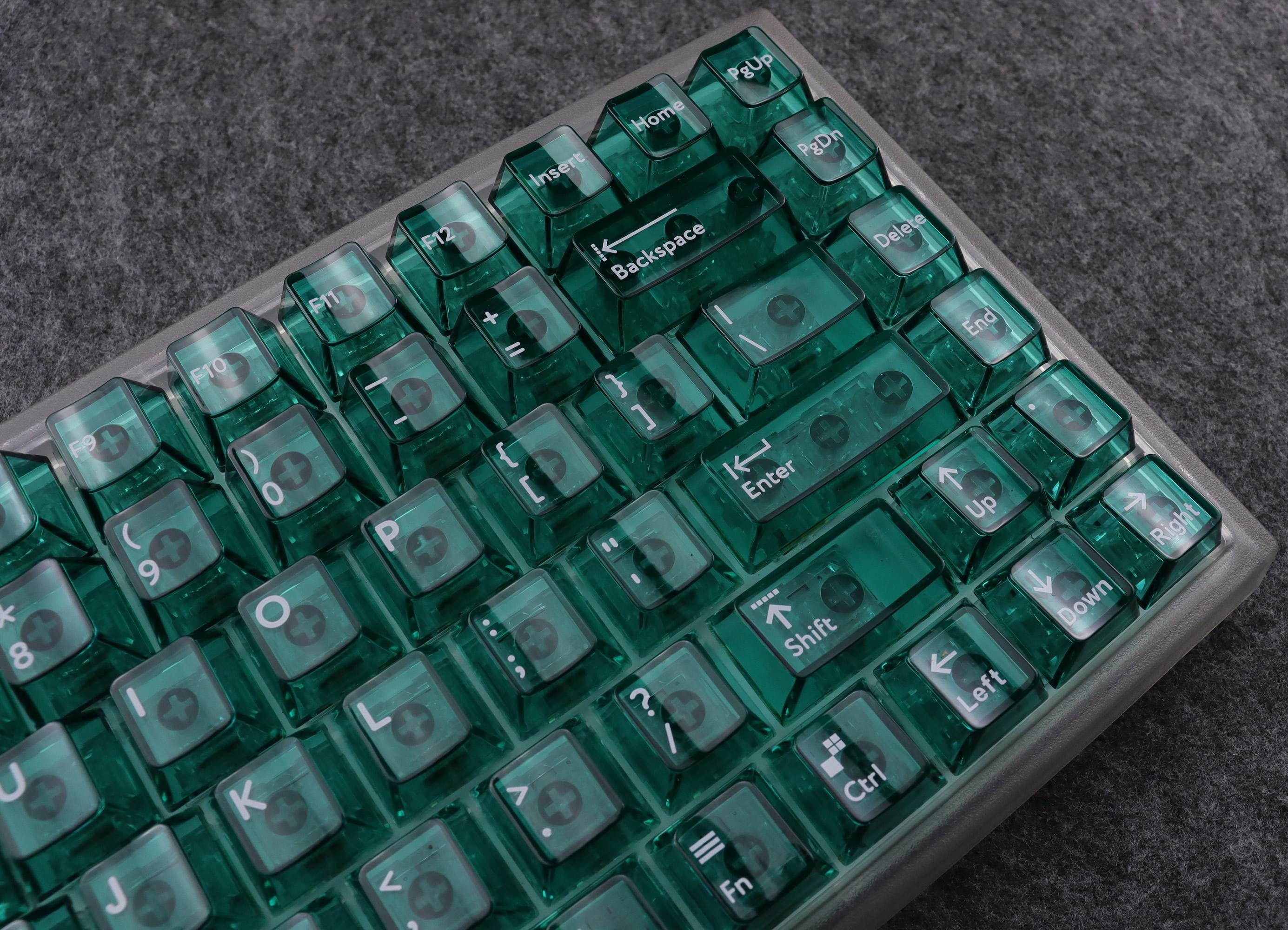 Dark Green Clear Keycaps Transparent Keycaps Backlit Keycaps Cherry ...