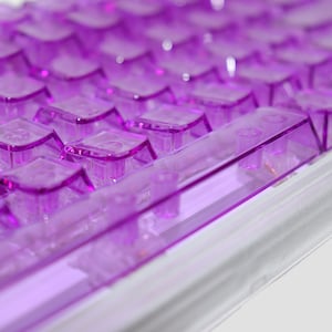 Purple Clear Keycaps Blank Keycap Set Backlit Keycaps Cherry Keycaps ...