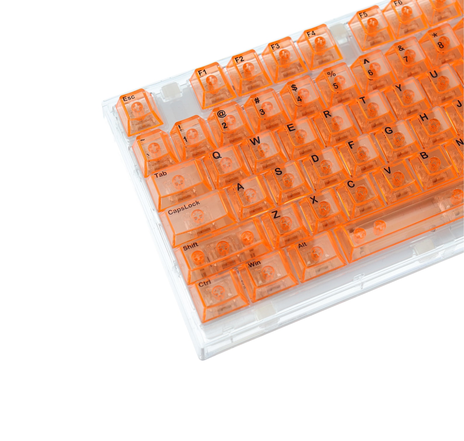 Orange Clear Keycap Set: Cherry Profile, PC Translucent Keycaps - Etsy