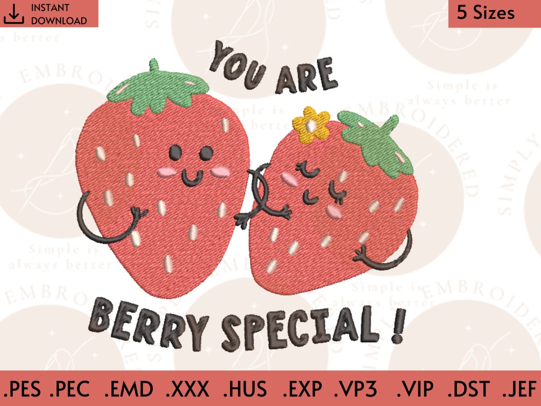 You Are Berry Special Embroidery Design, Fruit Embroidery Designs Cute ...