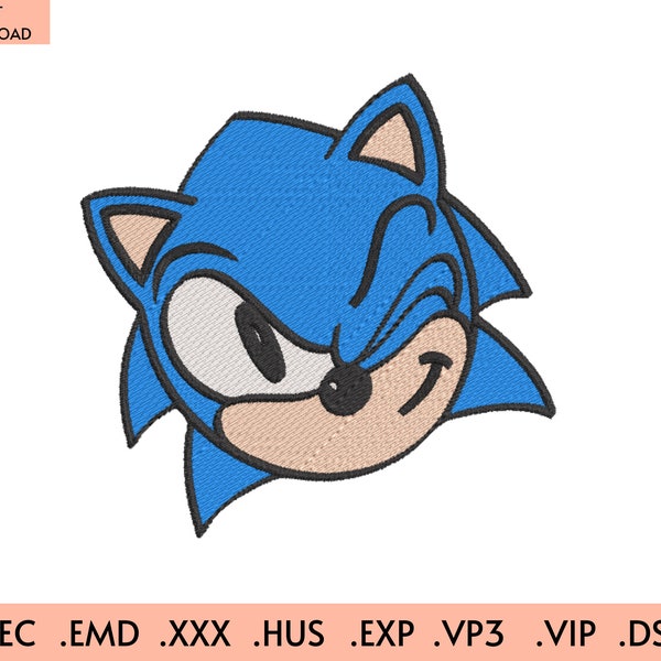 Sonic the Hedgehog Embroidery Design - Etsy