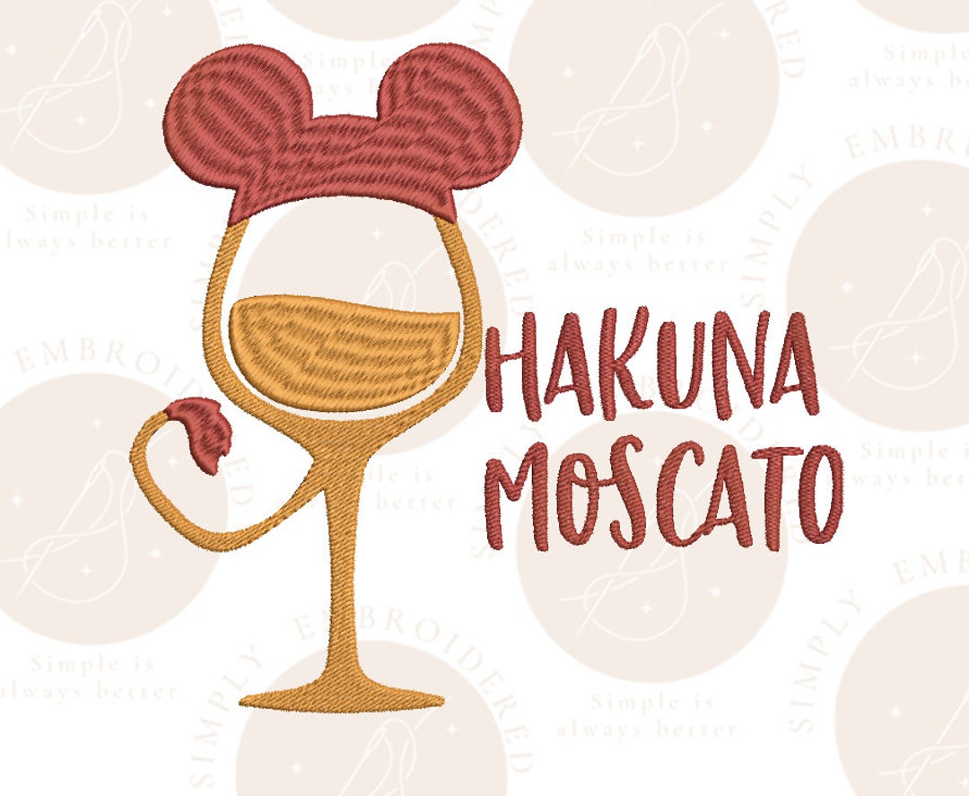 SIMBA & MUFASA Embroidery Design Hakuna Moscato Cocktail - Etsy