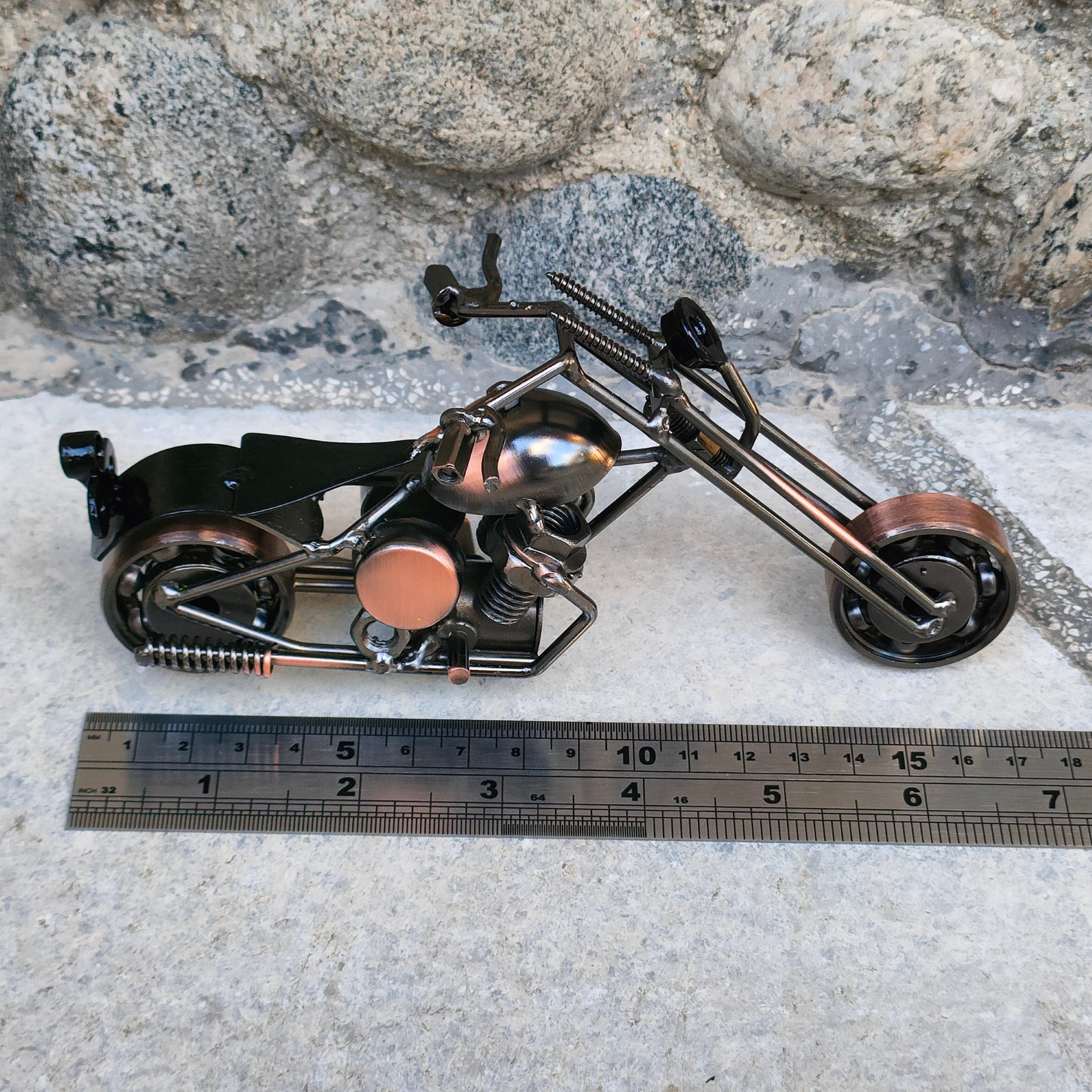 Motorbike Nuts Bolts Sculpture Motorcycle Steampunk Figurine - Etsy