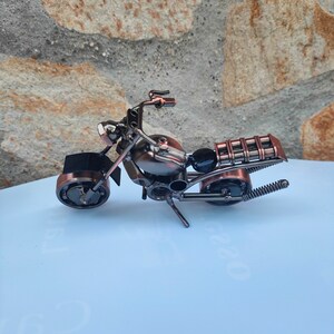Motorcycle Scrap Metal Art, Dirt Bike Metal Sculpture, Gift for Him ...