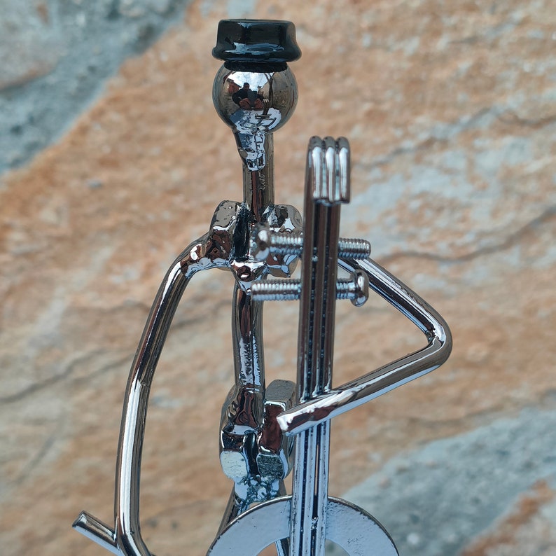 Cello Player Welded Metal Art Sculpture, Gifts for Musicians Sculpture ...