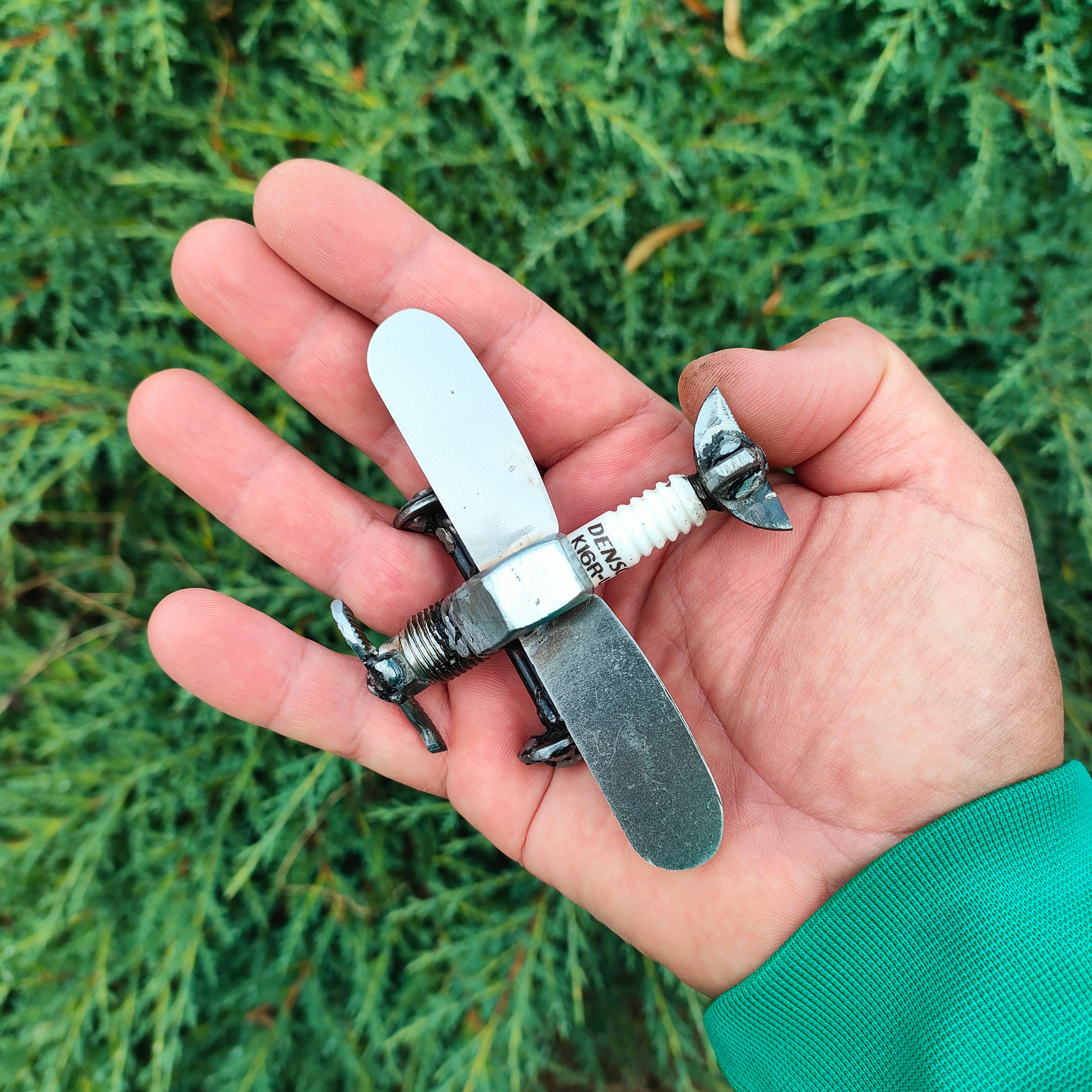 Spark Plug Plane Metal Art ideal Flight Attendant and Pilot - Etsy