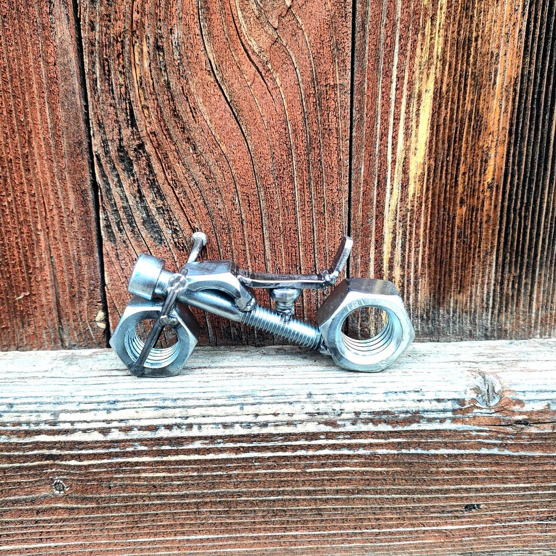 Mini Motorcycle- Scrap Metal Art, Nuts and Bolts Metal Sculpture ...