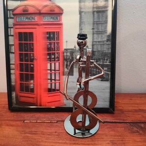 Cello Player Welded Metal Art Sculpture, Gifts for Musicians Sculpture ...