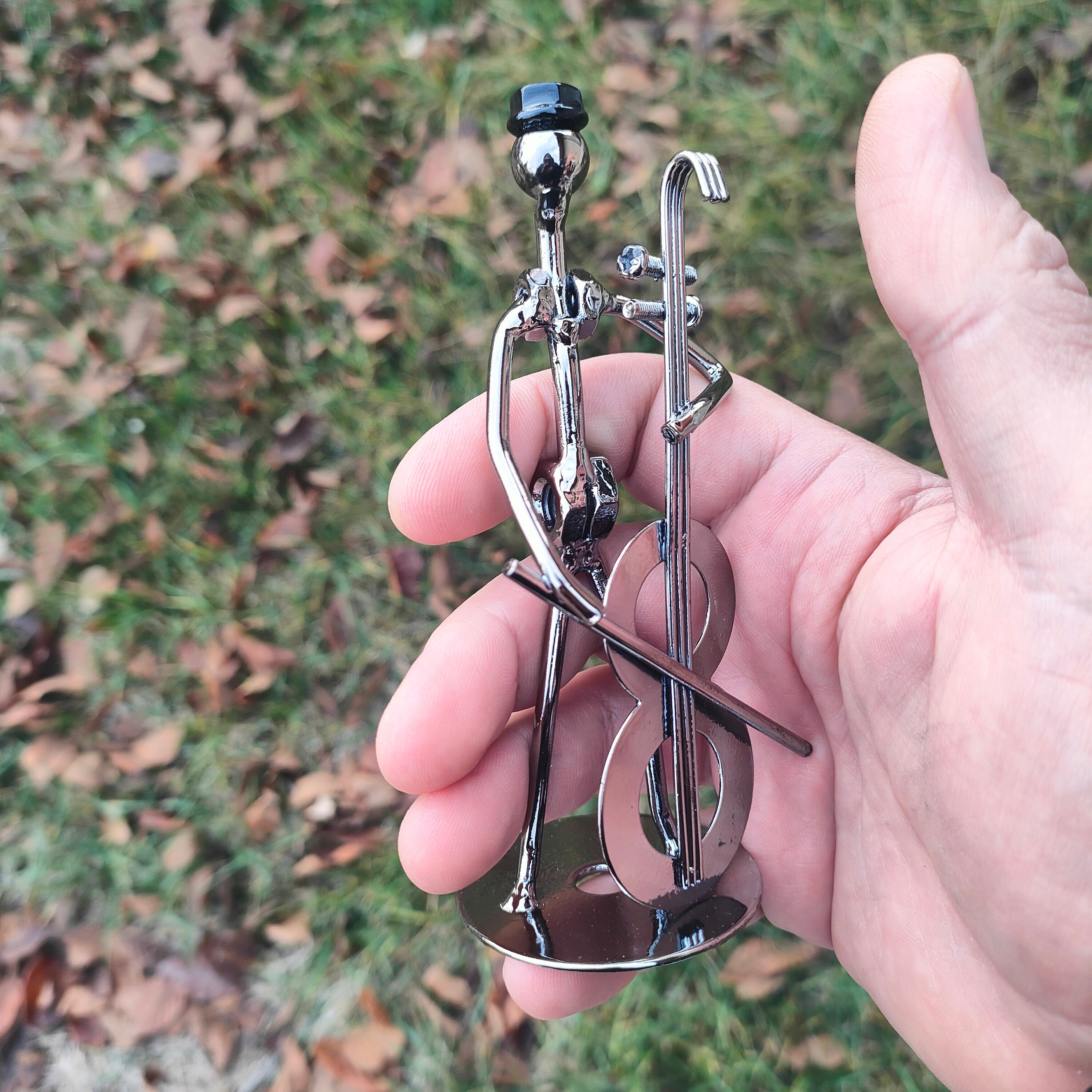 Cello Player Welded Metal Art Sculpture, Gifts for Musicians Sculpture ...