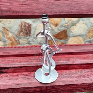 Cello Player Welded Metal Art Sculpture, Gifts for Musicians Sculpture ...