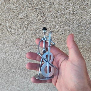 Cello Player Welded Metal Art Sculpture, Gifts for Musicians Sculpture ...