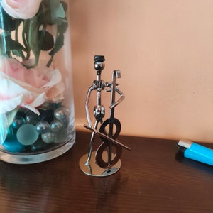 Cello Player Welded Metal Art Sculpture, Gifts for Musicians Sculpture ...