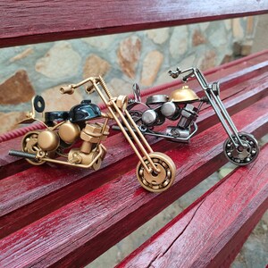 Scrap Metal Art Motorbike Sculpture Weld Art-motorcyclist Gift Ideas ...