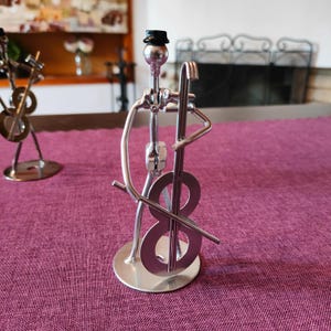 Cello Player Welded Metal Art Sculpture, Gifts for Musicians Sculpture ...