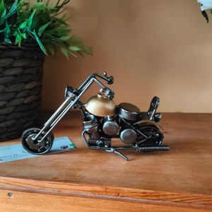 Scrap Metal Art Motorbike Sculpture Weld Art-motorcyclist Gift Ideas ...