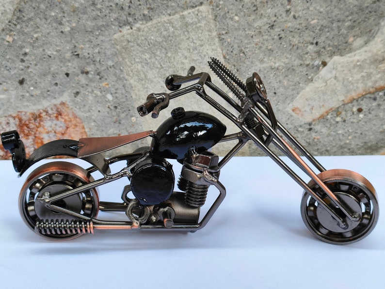 Motorbike Nuts Bolts Sculpture Motorcycle Steampunk Figurine - Etsy