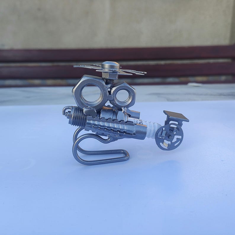 Scrap Metal Art Helicopter Handmade Nut & Bolt Military Model - Etsy