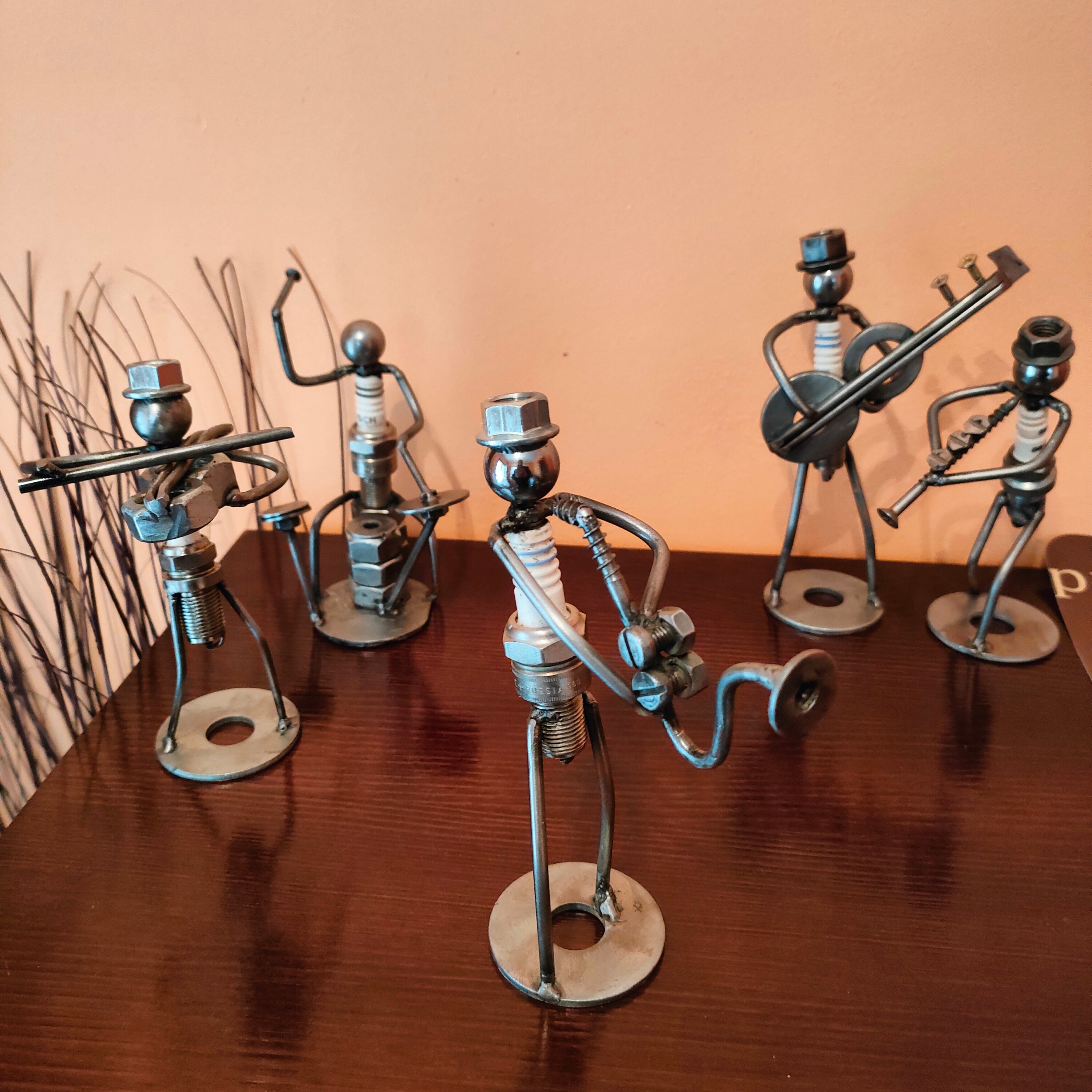 Saxophone Player Metal Sculpture Shelf Decor Welded Metal Music Art ...