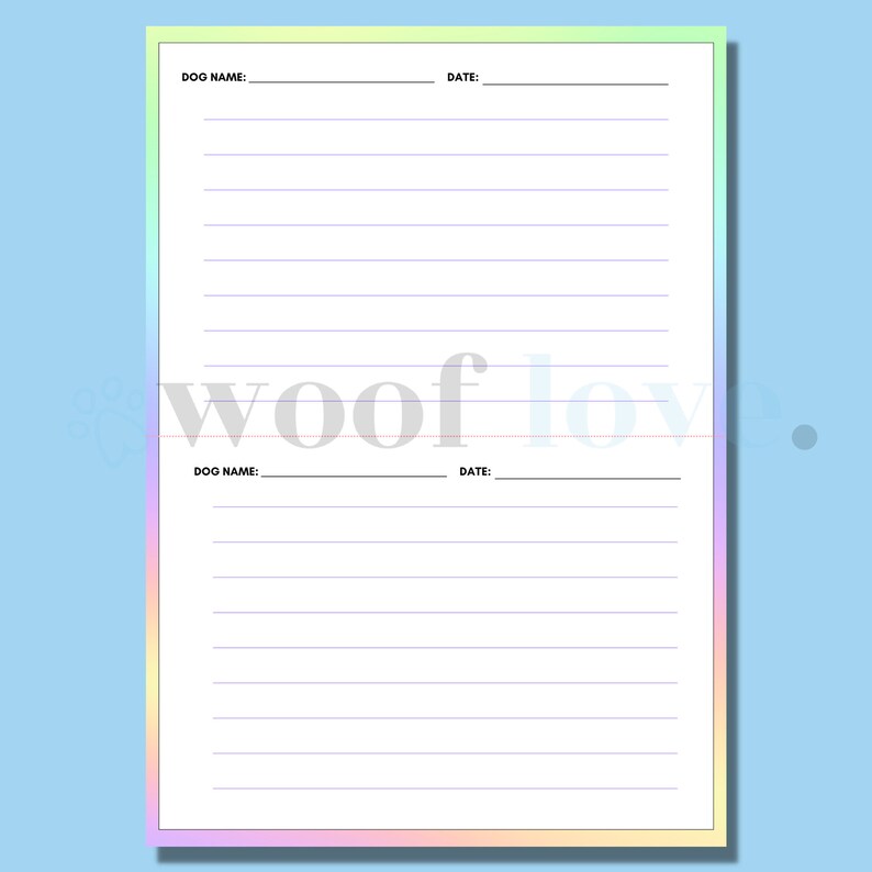 Printable Canine Body/skin Map RAINBOW EDITION Mobile Dog - Etsy