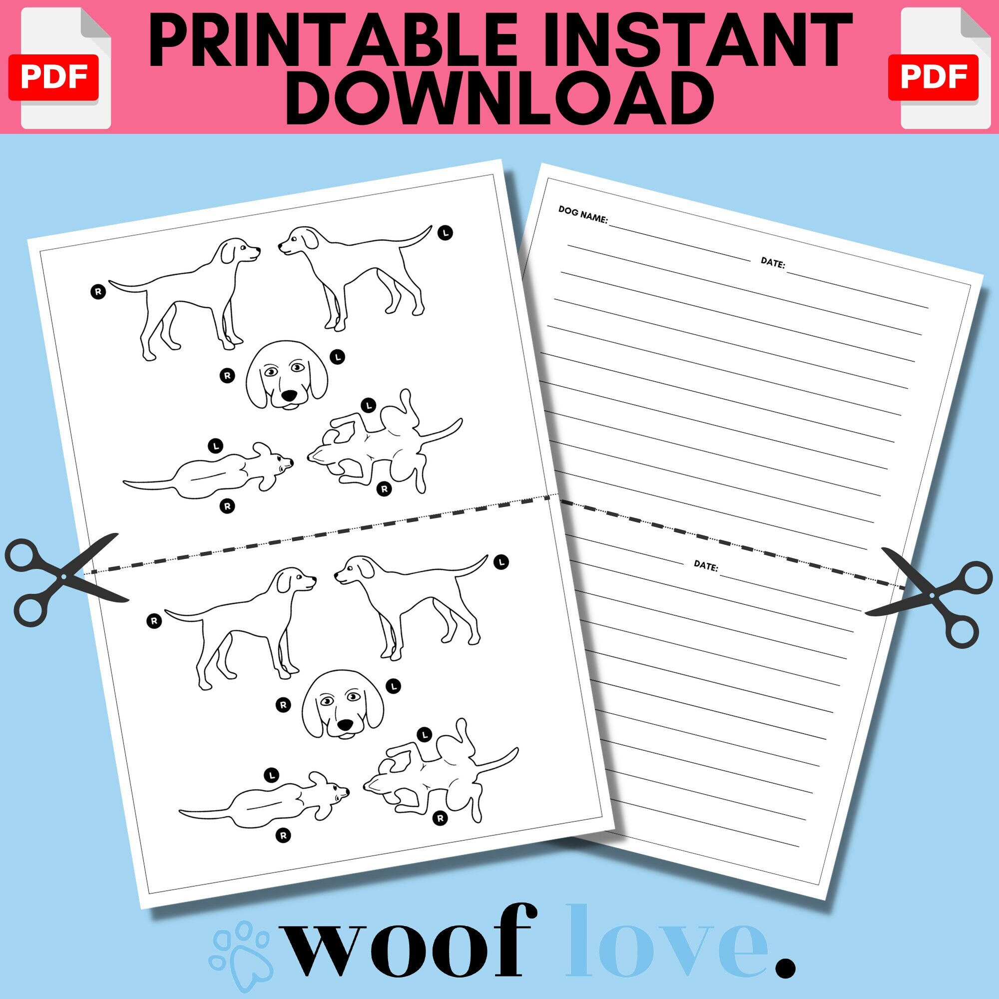 Printable Canine Body/skin Map (MONO EDITION) | Mobile Dog Grooming ...