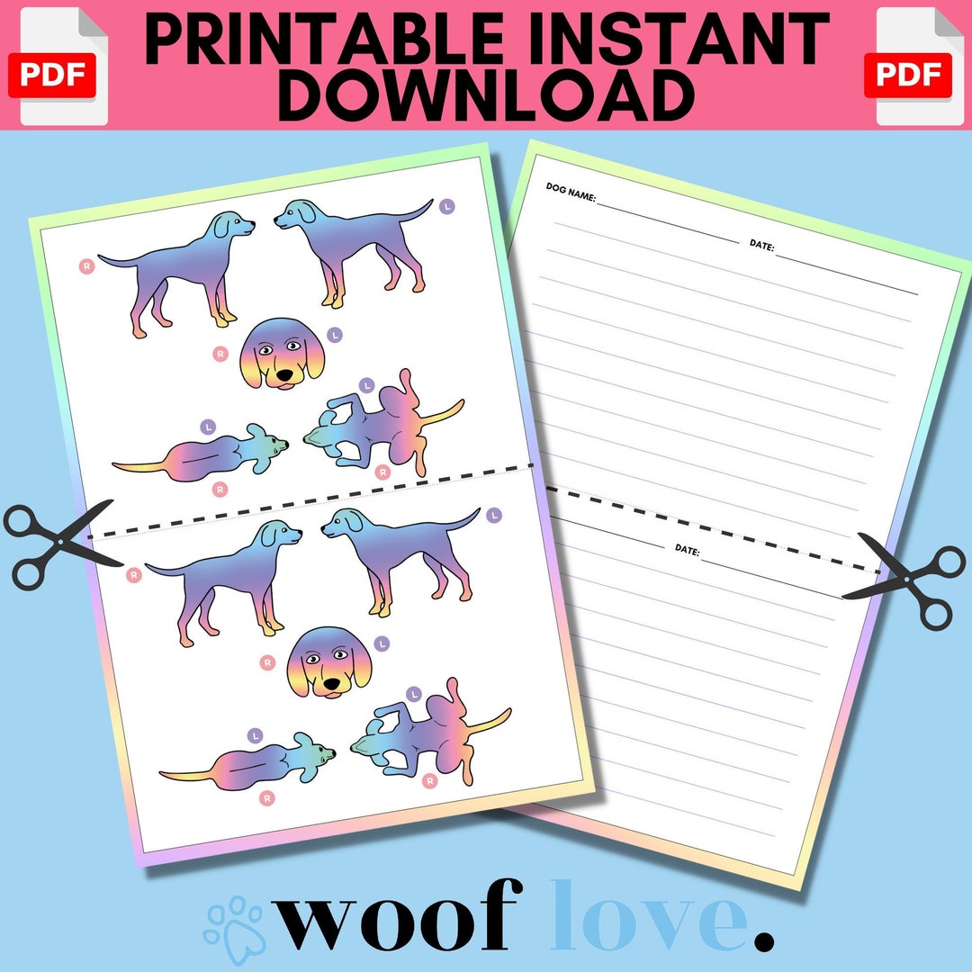 Printable Canine Body/skin Map (RAINBOW EDITION) | Mobile Dog Grooming ...