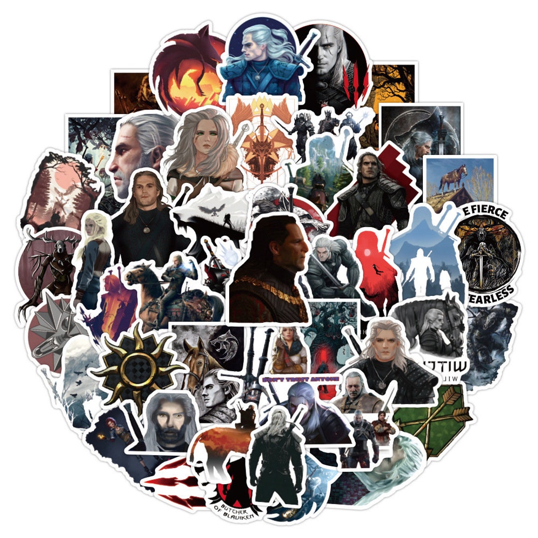 50 the Witcher Stickers Pack for Laptop/waterbottle/skateboard/luggage ...