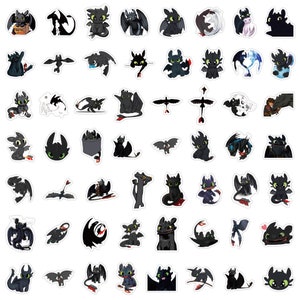50 Toothless Stickers Pack for Laptop/waterbottle/skateboard/luggage ...