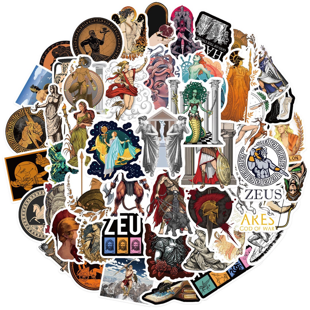 50 Greek Mythology Sticker Pack for Laptop/waterbottle/skateboard ...