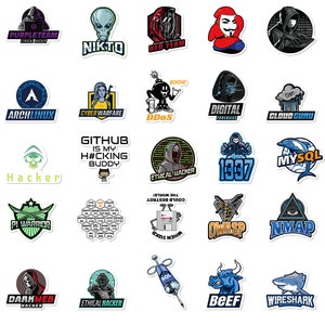 50 Hacker Sticker Pack for Laptop/waterbottle/skateboard/luggage ...