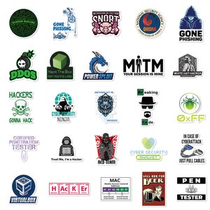 50 Hacker Sticker Pack for Laptop/waterbottle/skateboard/luggage ...