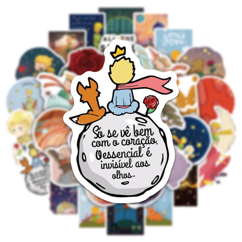 50 the Little Prince Fox/rose Sticker - Etsy