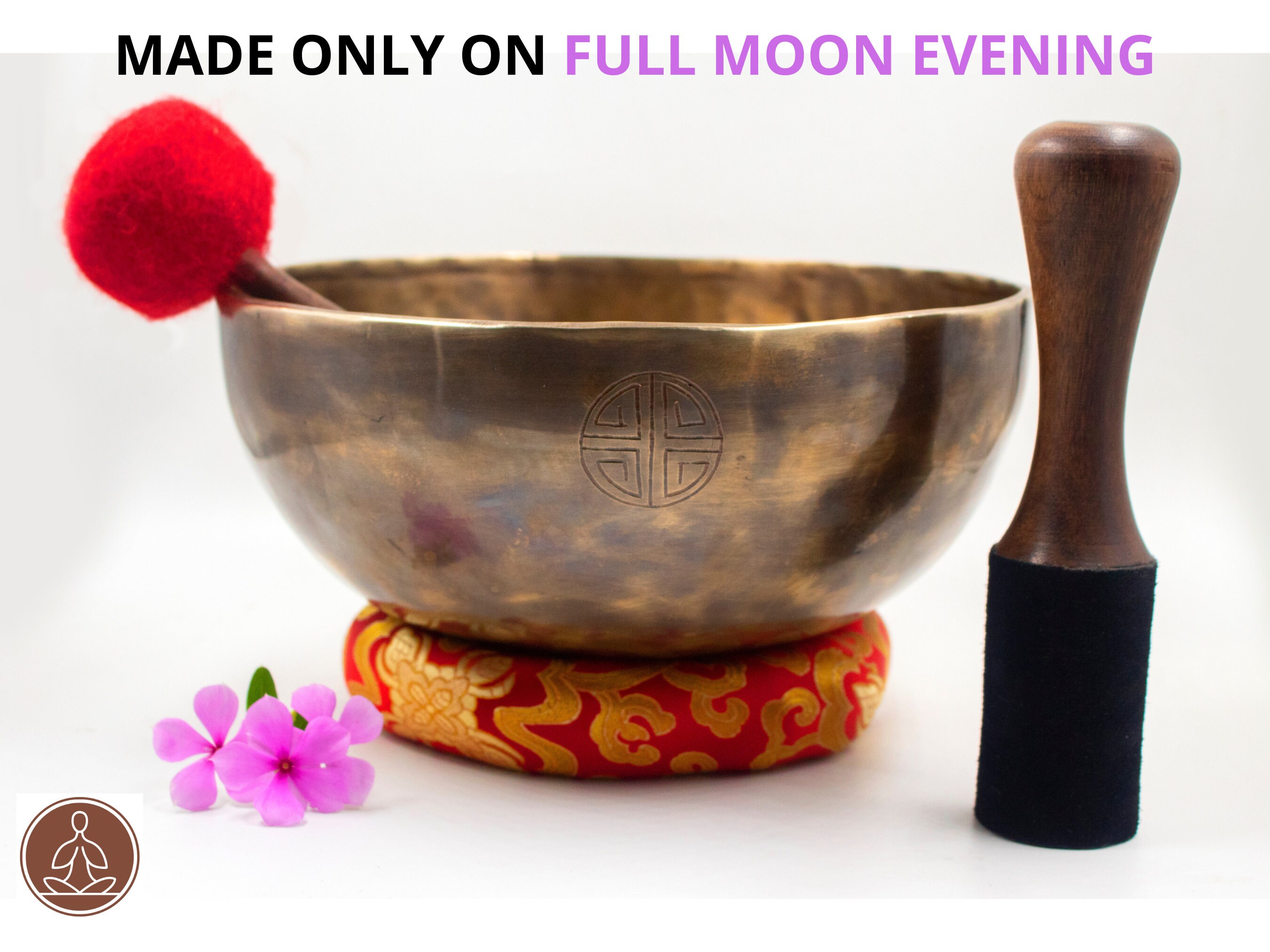 10 Inch Full Moon Singing Bowl Best for Meditation, Sound Healing ...