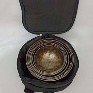 Professional Full Moon Singing Bowl Set of 8 Bowls With Perfect Chakra ...