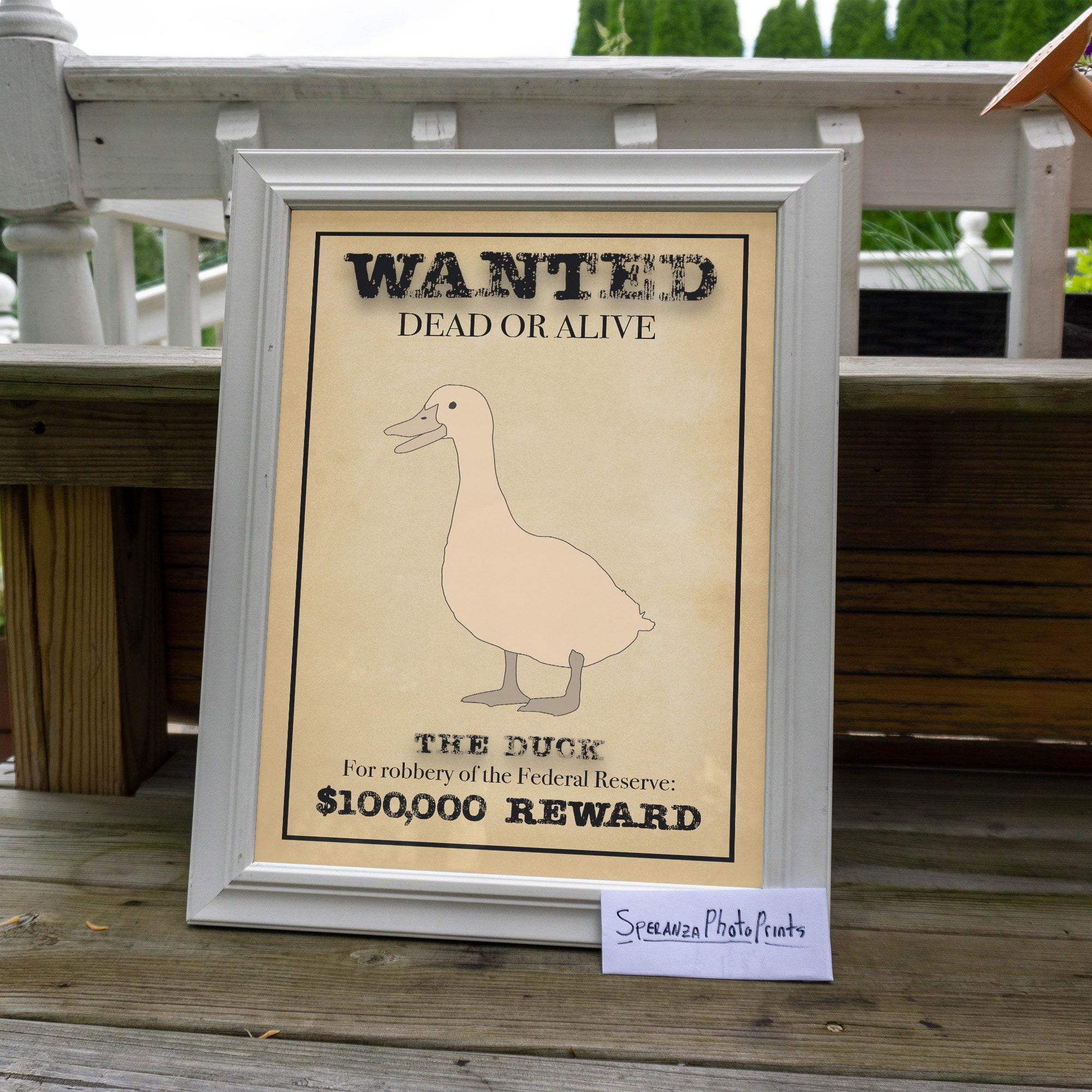 Wanted Duck Poster, Funny Old Western Cowboy Print - Etsy