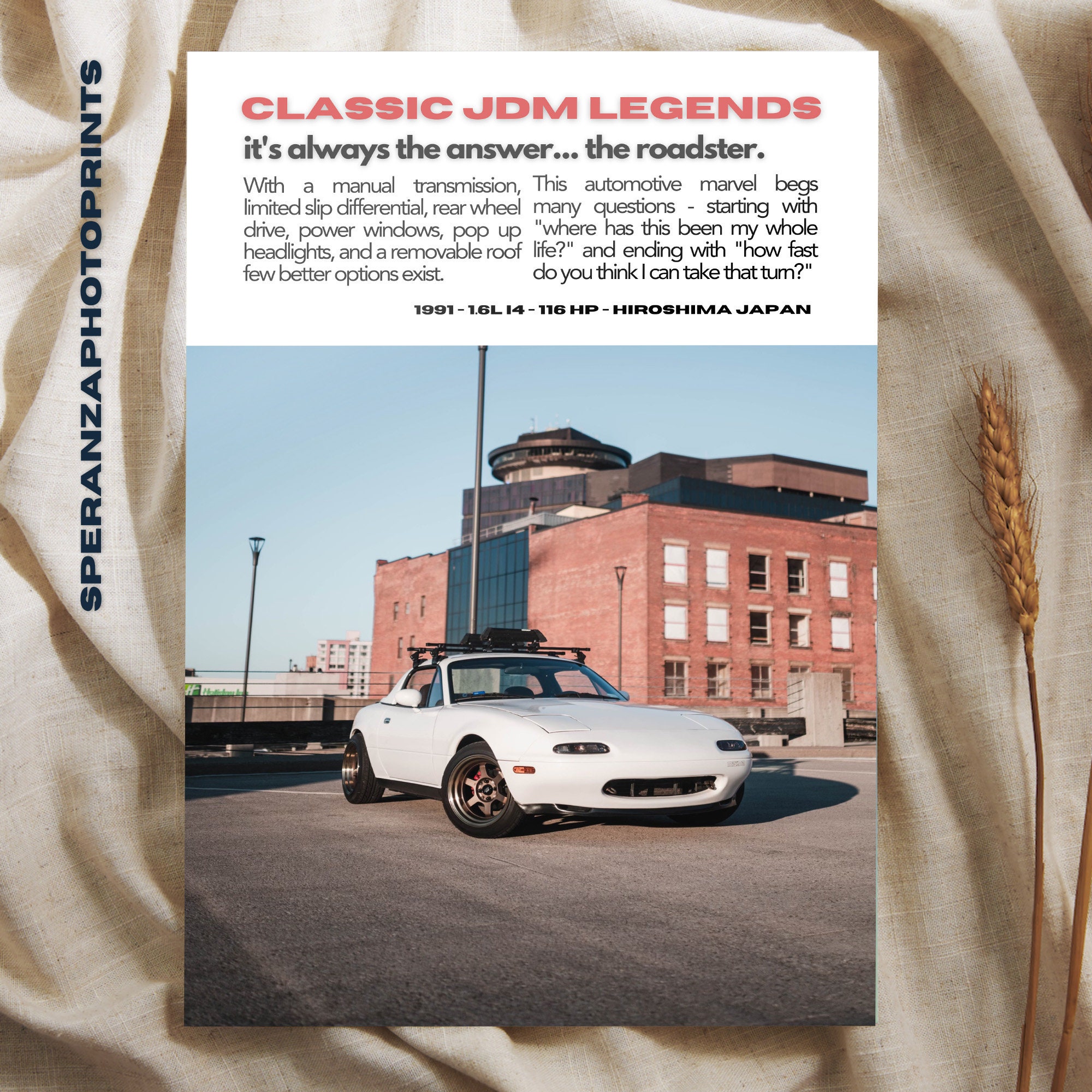 Mazda Miata Inspired JDM Poster - Etsy