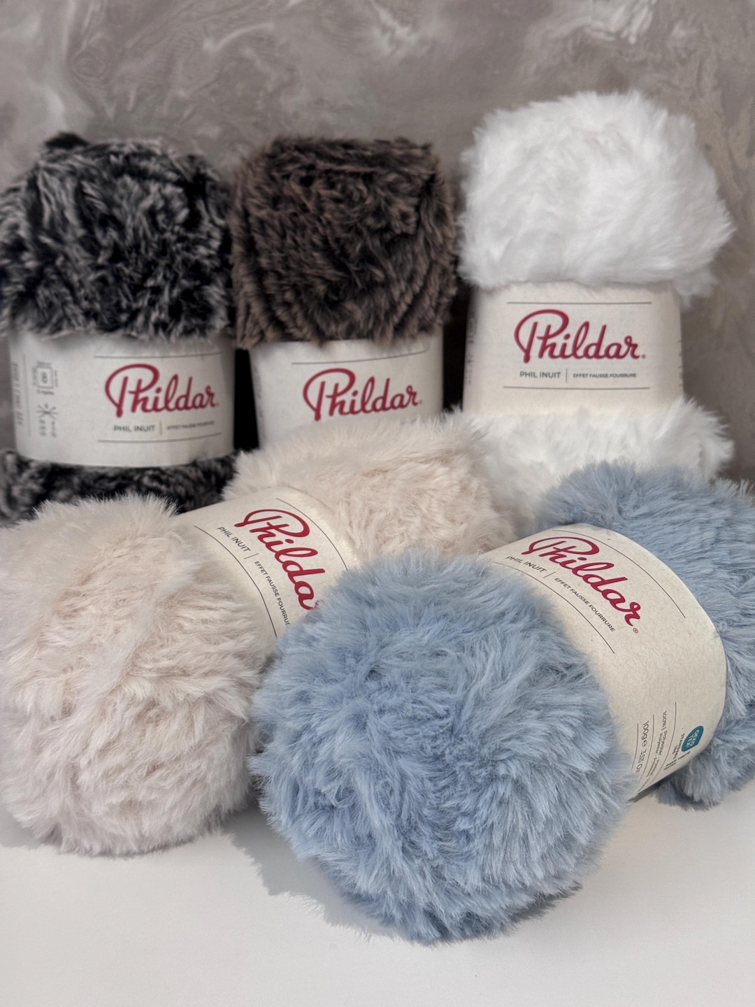 Phildar Inuit Knitting Furry Yarn, Faux Fur Yarn, Yarn for Toys, Fluffy ...