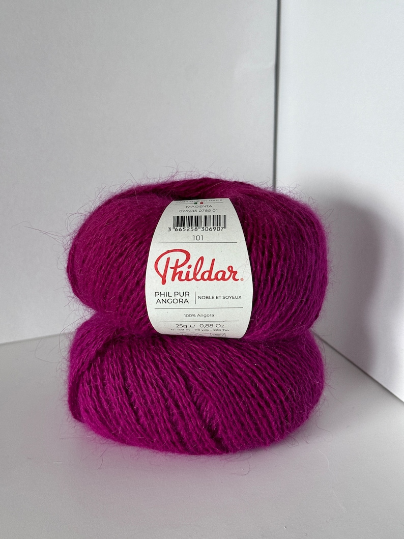 Phildar Angora Knitting Yarn, Italian Yarn, 100% Wool Yarn for Knitting ...