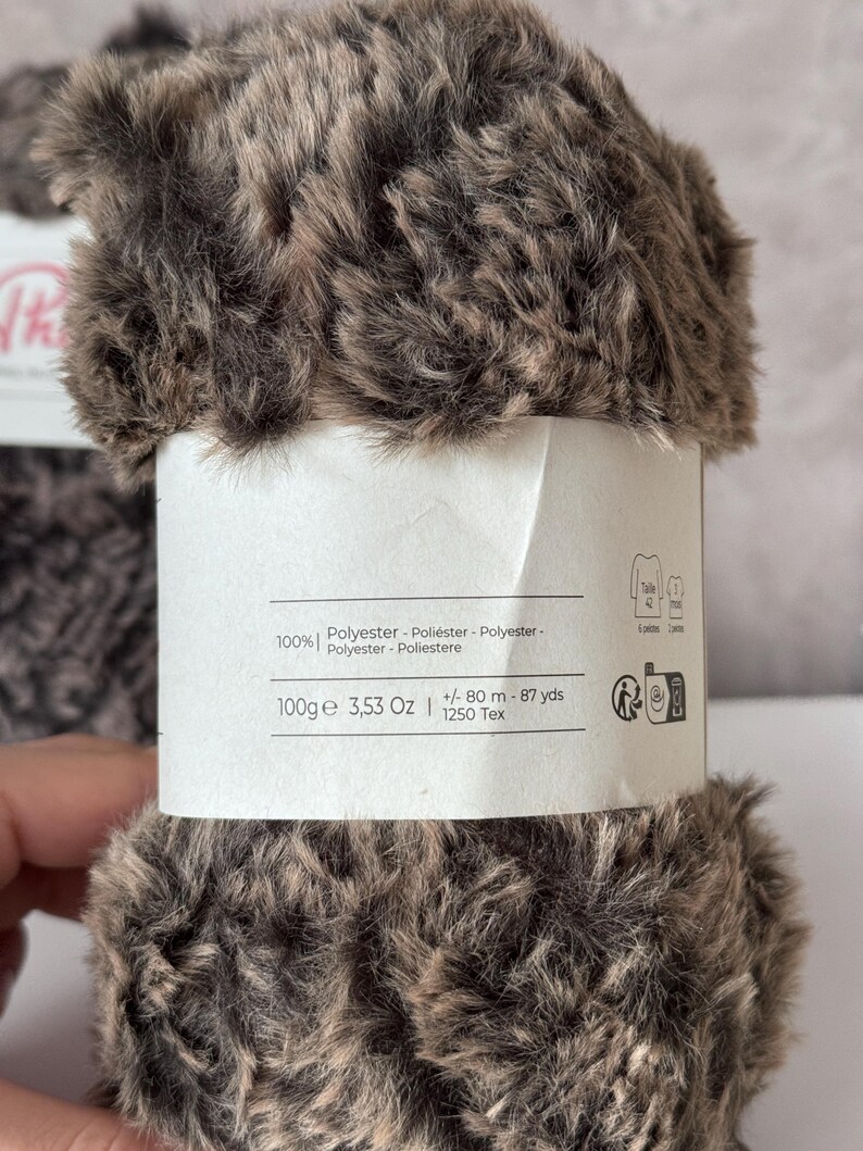 Phildar Inuit Knitting Furry Yarn, Faux Fur Yarn, Yarn for Toys, Fluffy ...