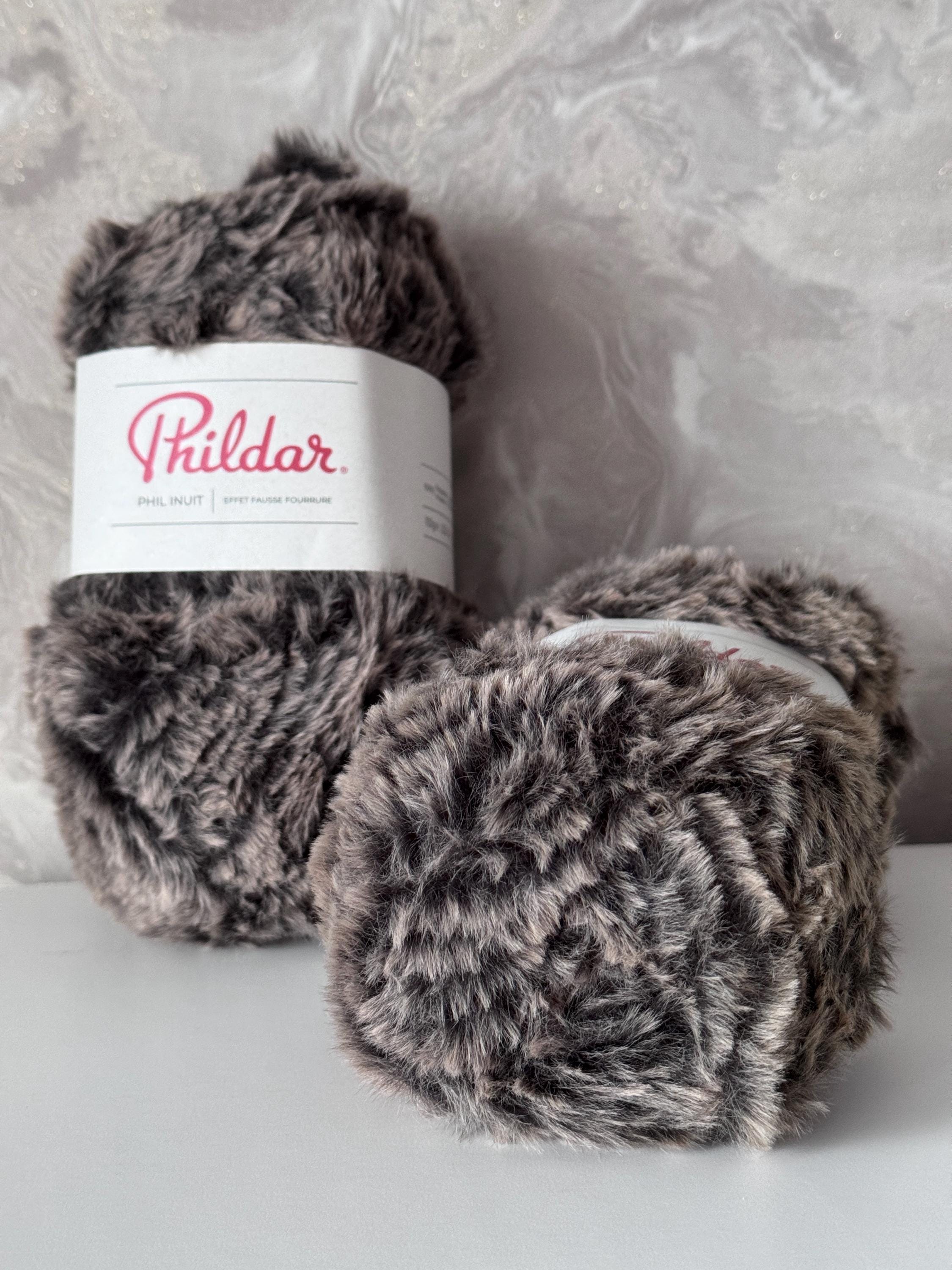 Phildar Inuit Knitting Furry Yarn, Faux Fur Yarn, Yarn for Toys, Fluffy ...