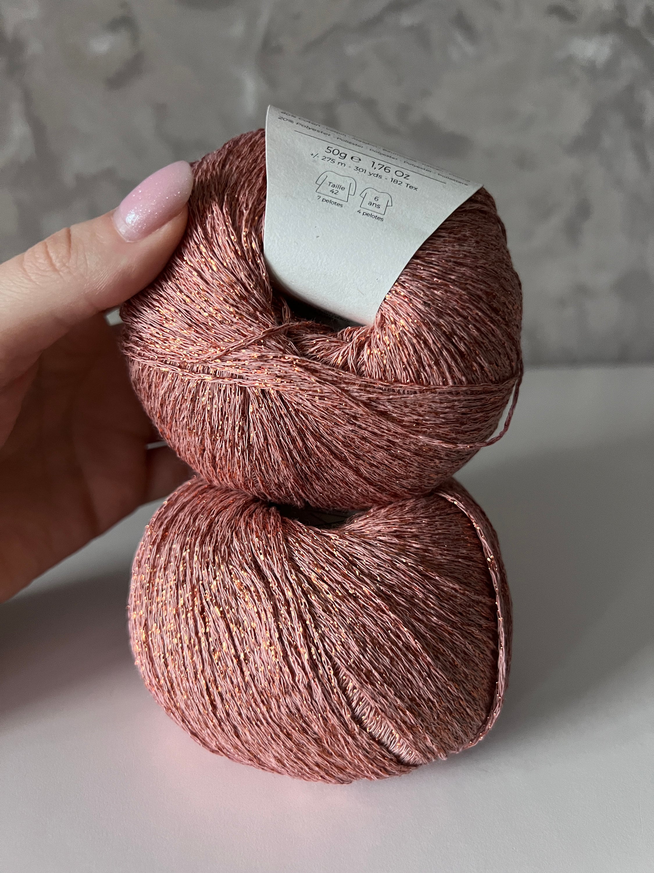 Phil Starlight Glitter Knitting Yarn, Italian Shiny Yarn, Cotton Yarn ...