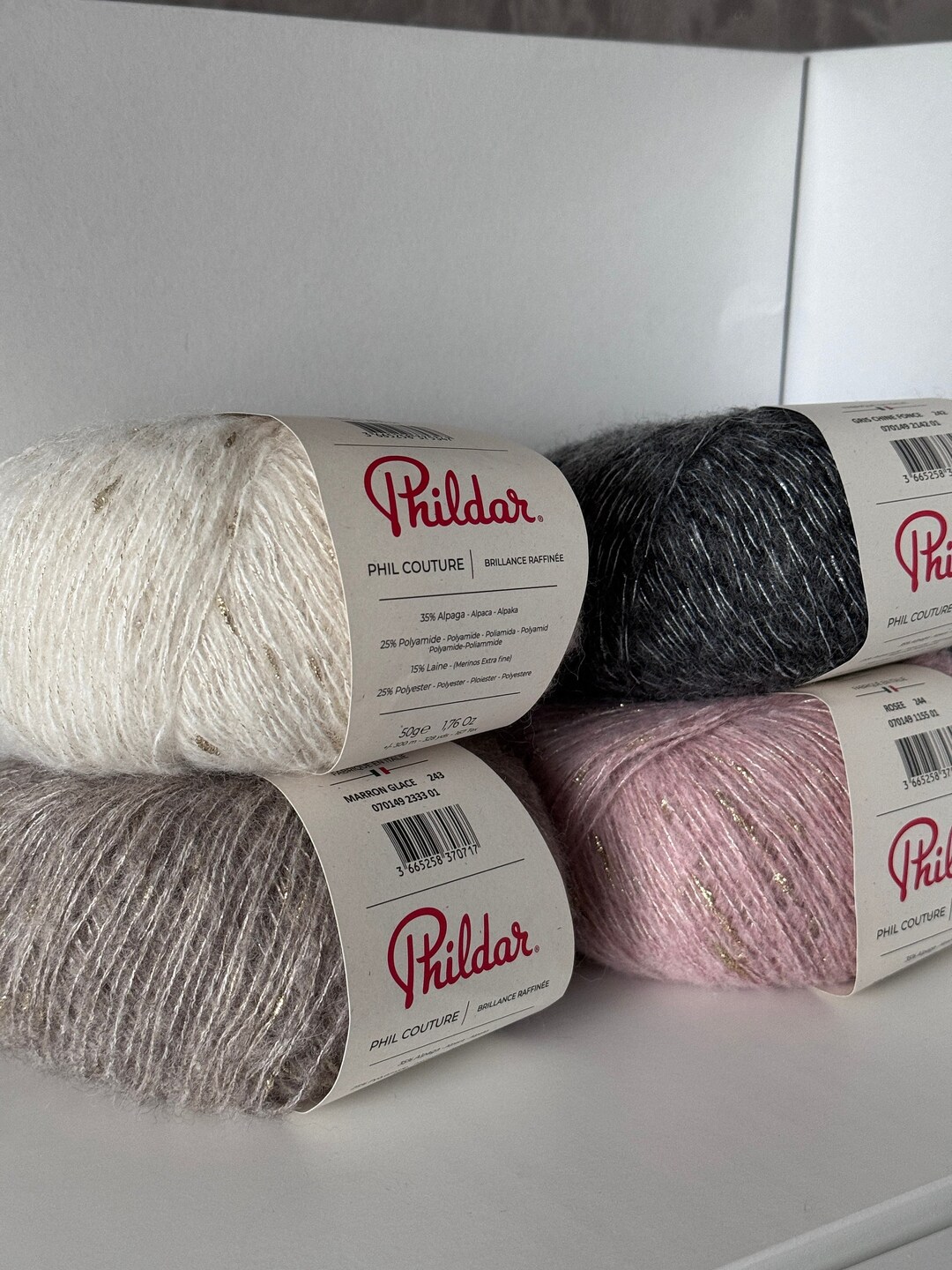 Phildar Couture Knitting Yarn, Italian Yarn, Yarn With Sequins, Luxury ...