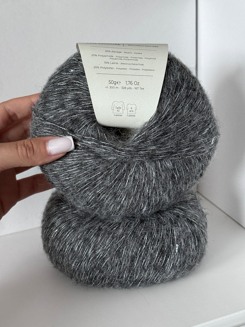 Phildar Couture Knitting Yarn, Italian Yarn, Yarn With Sequins, Luxury ...