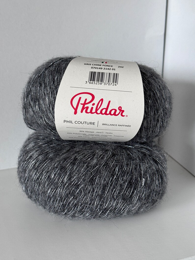 Phildar Couture Knitting Yarn, Italian Yarn, Yarn With Sequins, Luxury ...