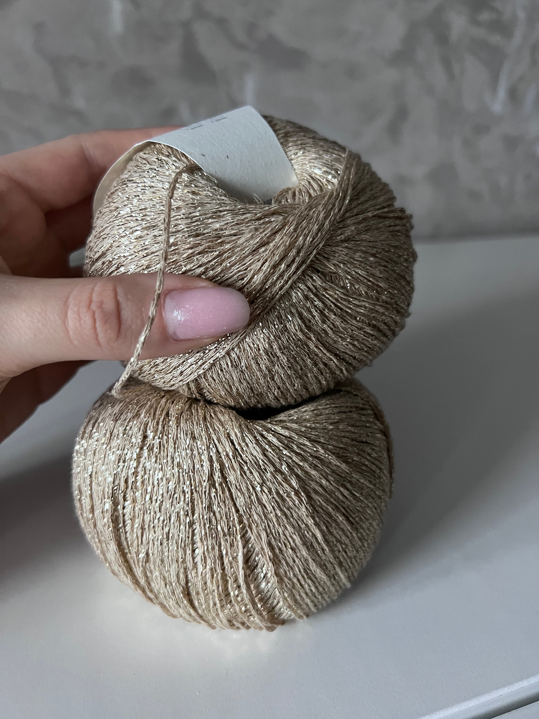 Phil Starlight Glitter Knitting Yarn, Italian Shiny Yarn, Cotton Yarn ...