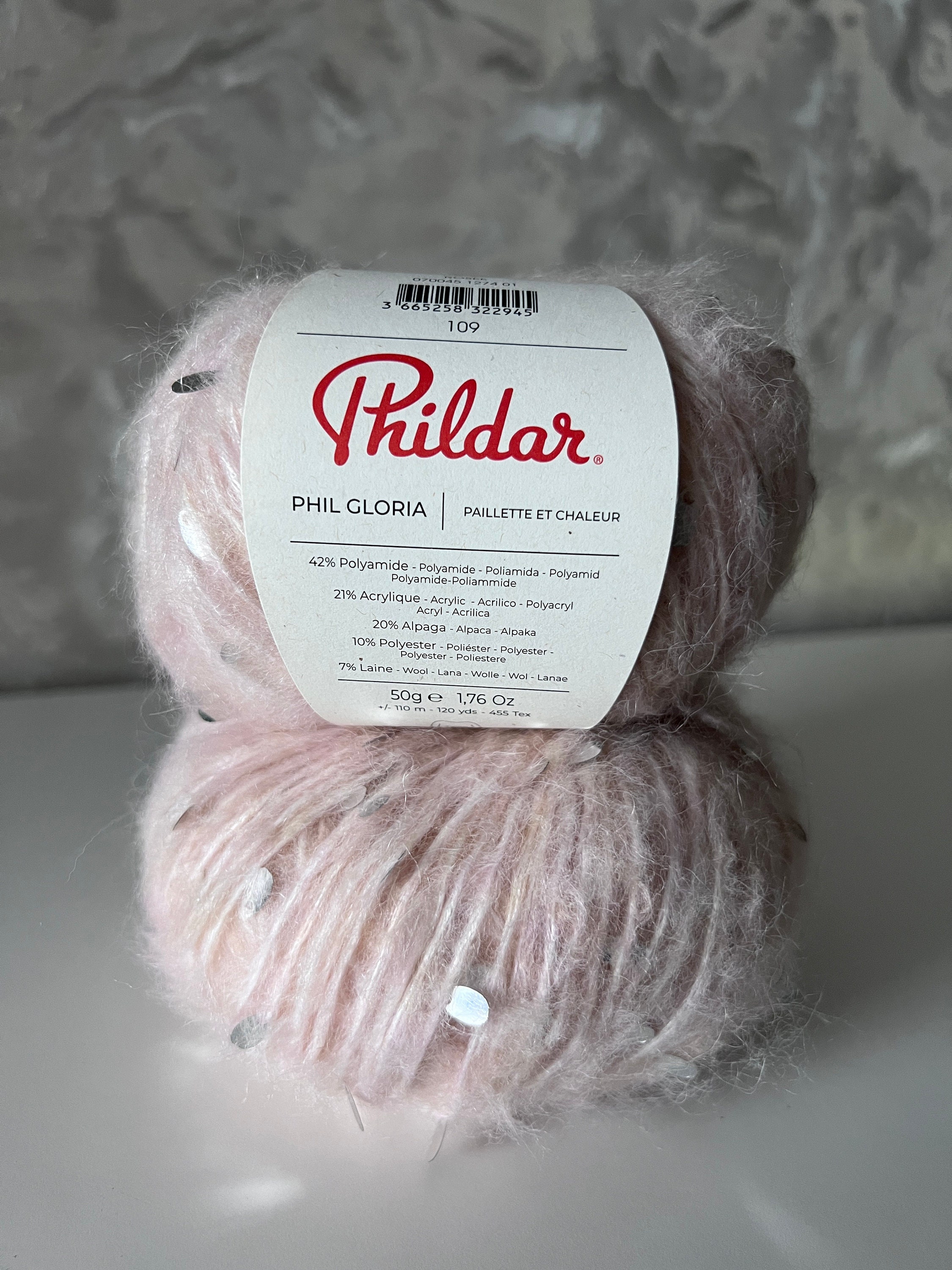 Phildar Gloria Knitting Yarn Italian Yarn With Sequins Alpaca Wool Yarn ...